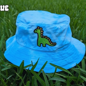 Dino Tie Dye Bucket Hat - Trippy Rave Hat Festival Accessories ...