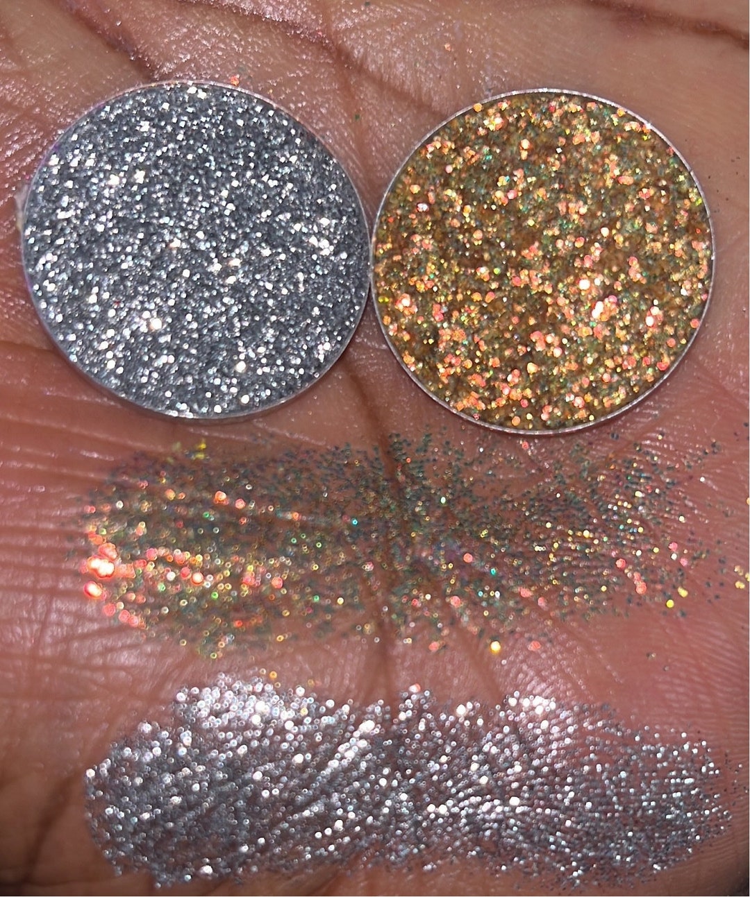 Gold and Silver Glitter Duo, Holo Eyeshadow - Etsy
