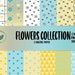 Flowers Digital Paper, Digital Paper 12x12, Printable Paper, Scrapbook ...