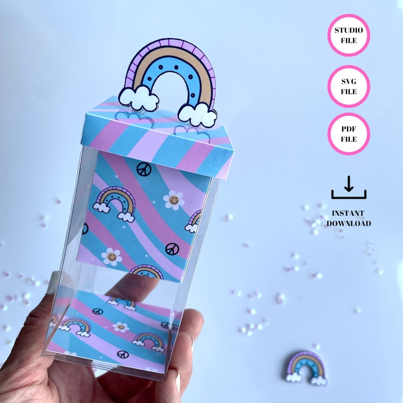 Treat Box Template Favor Box SVG Gift Box Floating Box - Etsy