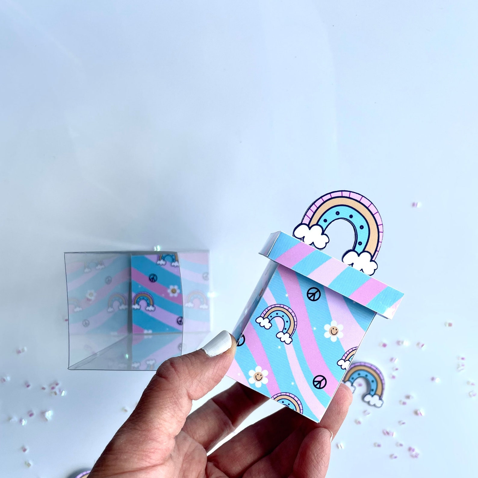 Treat Box Template Favor Box SVG Gift Box Floating Box - Etsy