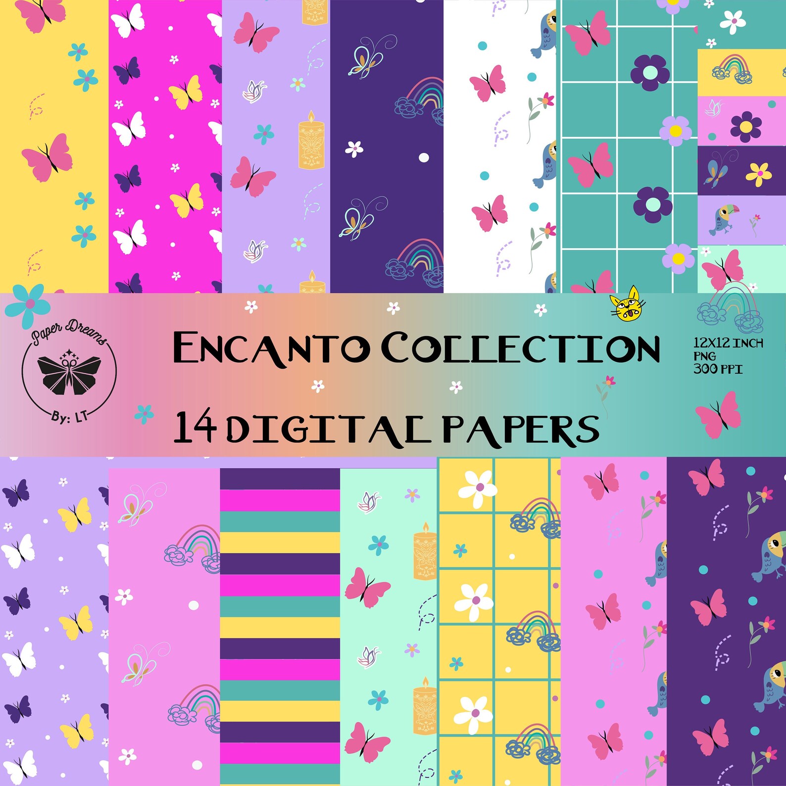 Encanto Digital Paper Colombia Movie Encanto Movie Encanto - Etsy