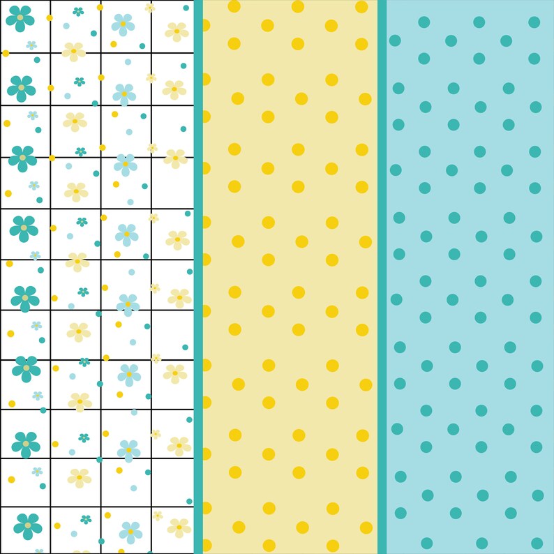 Flowers Digital Paper, Digital Paper 12"x12", Printable Paper ...