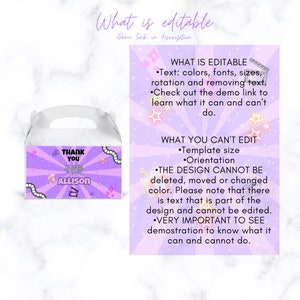 Editable Movie Night Birthday Party Favor Box Label, Printable Movie ...