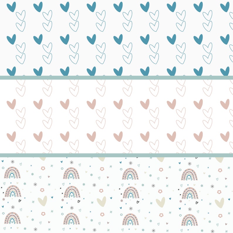 Rainbow Digital Paper Digital Paper 12x12 - Etsy