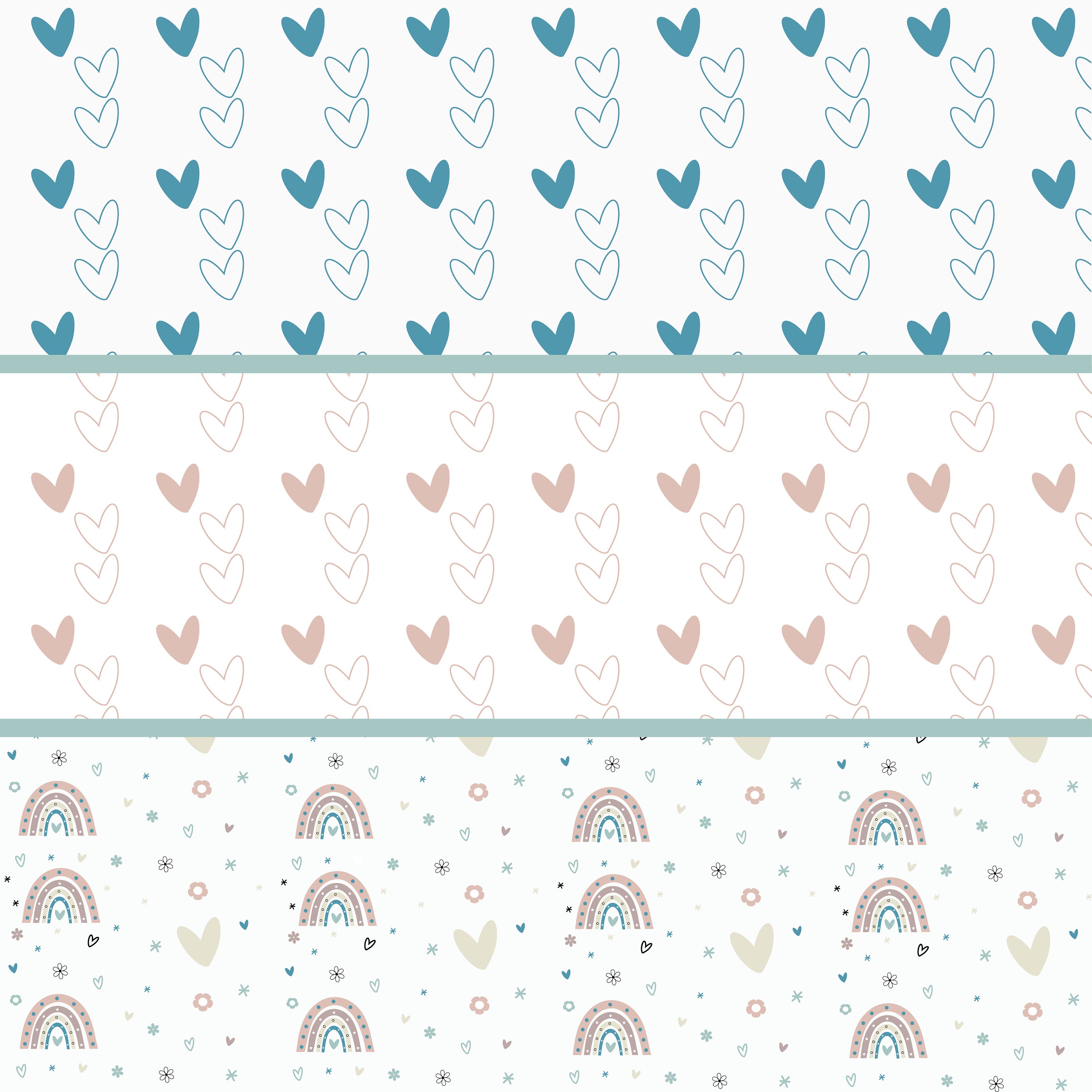 Rainbow Digital Paper Digital Paper 12x12 - Etsy