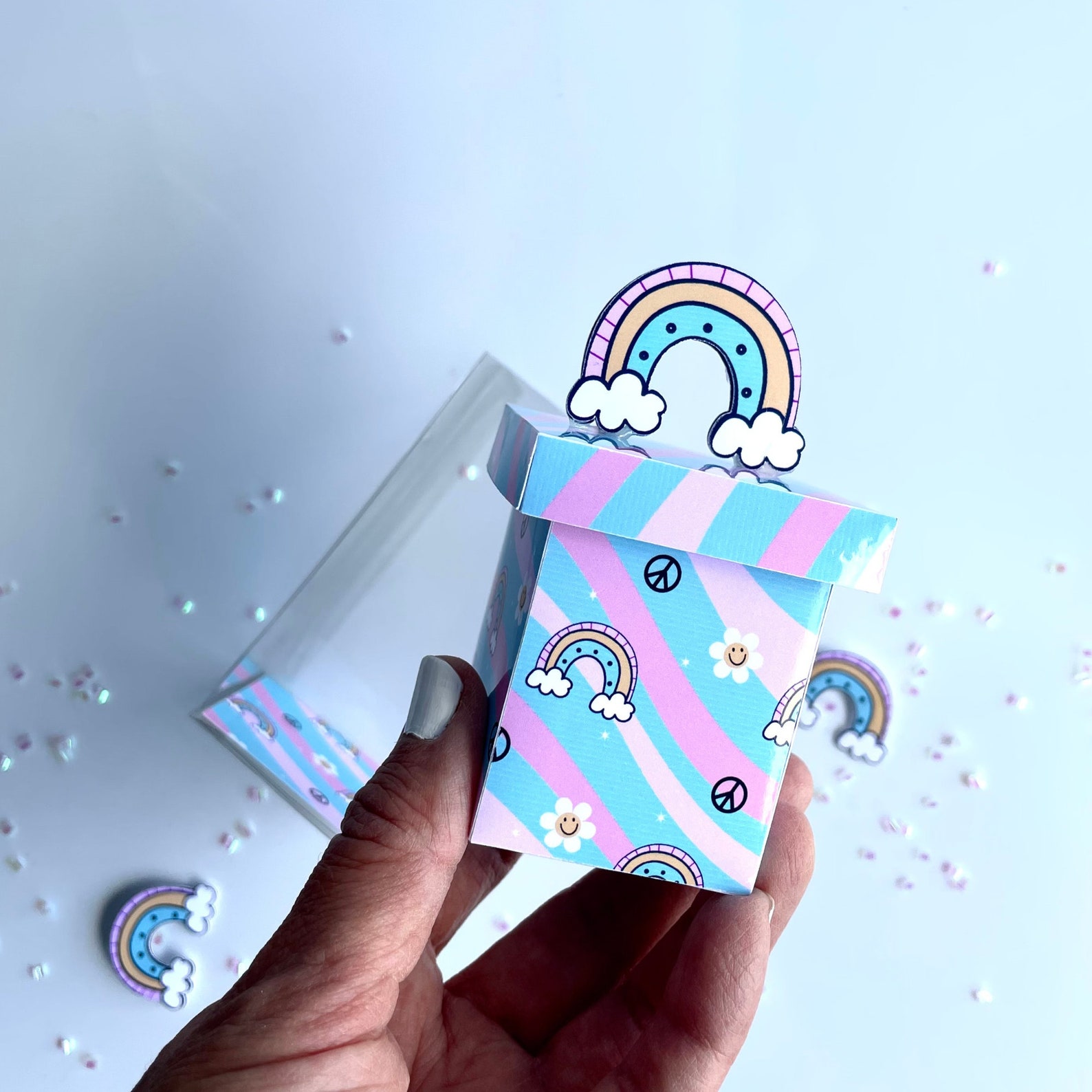 Treat Box Template Favor Box SVG Gift Box Floating Box - Etsy