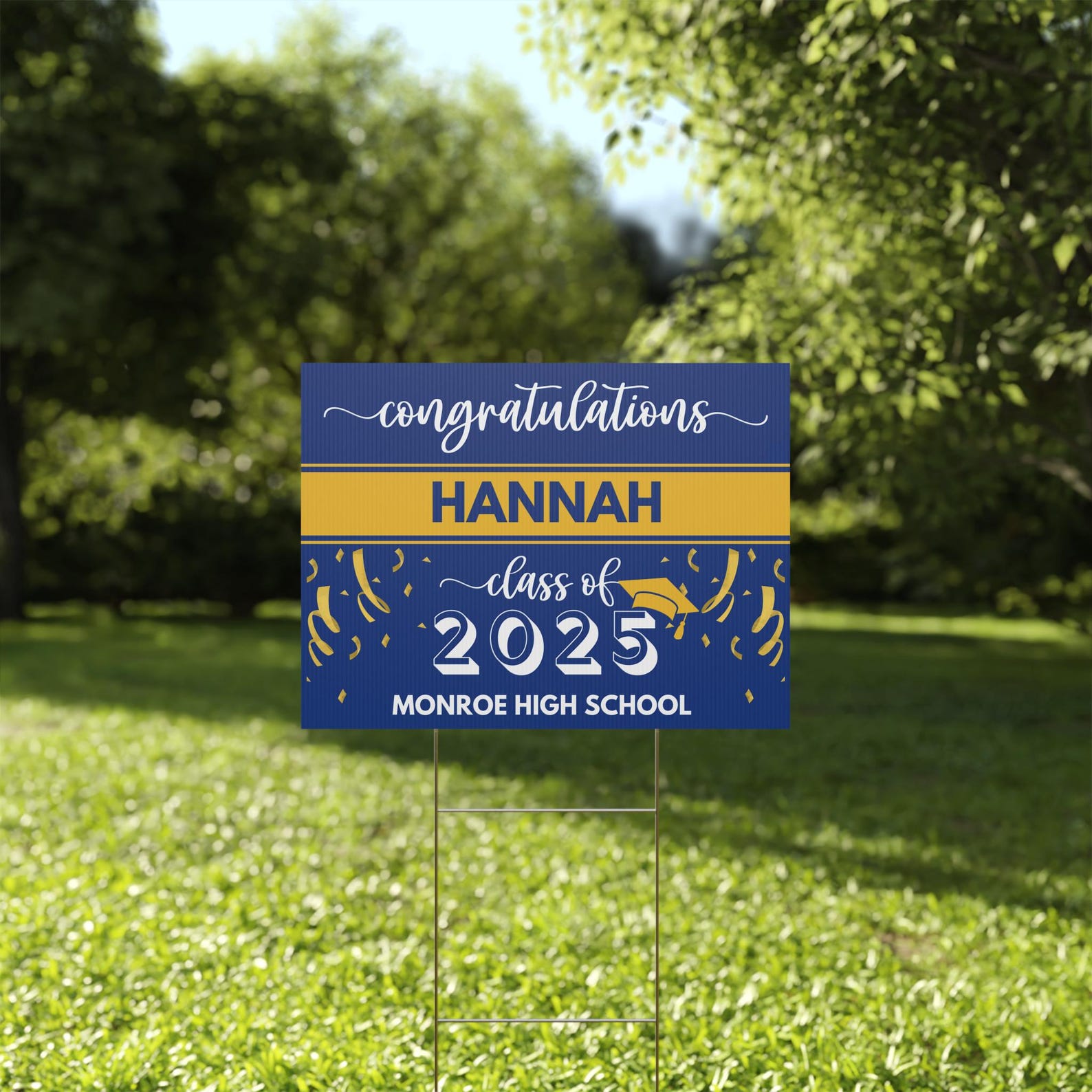 Custom Graduation Yard Sign, Personalized Class of 2025 Sign, Senior ...