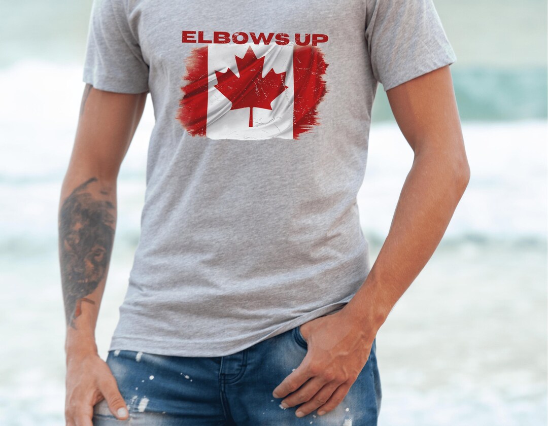 Elbows up Canadian Flag Shirt, Support Canada, Canada 'eh, Anti Trump ...