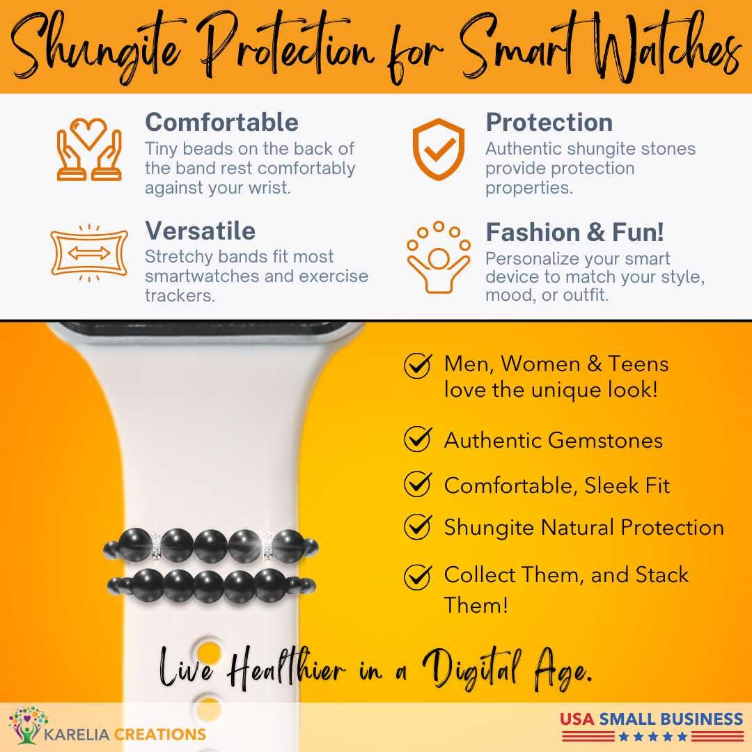 Bundle: All Shungite PLUS Austrian Crystal Protection Band for Watches ...