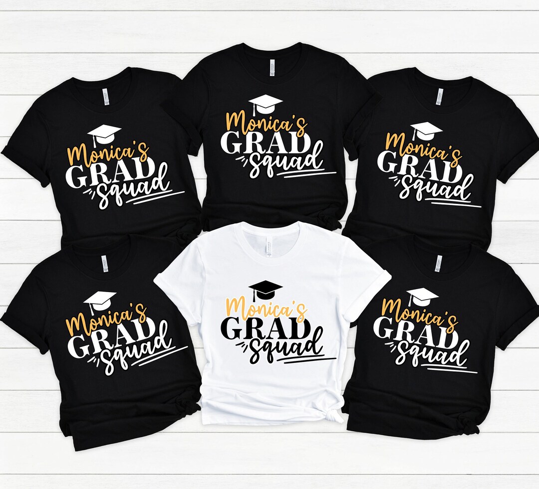 Matching Graduation Squad 2024 With Name Shirts, Custom Graduation Crew ...