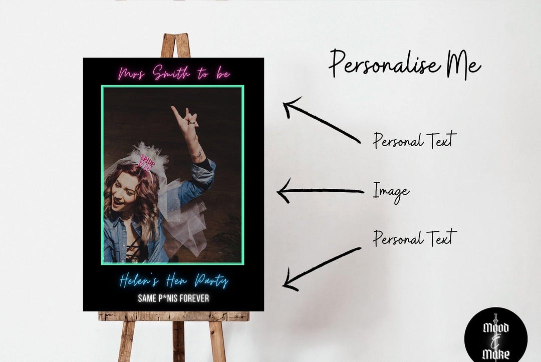 Instant Download: Neon Customizable Digital Templates for Hen Do ...