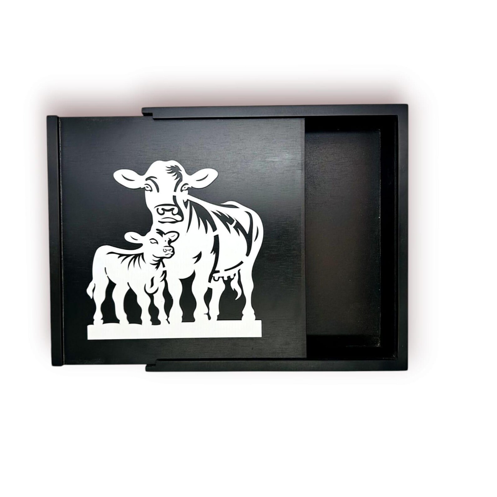 Handmade Wooden Cow & Calf Storage Box: Keepsake Treasure Box - Etsy