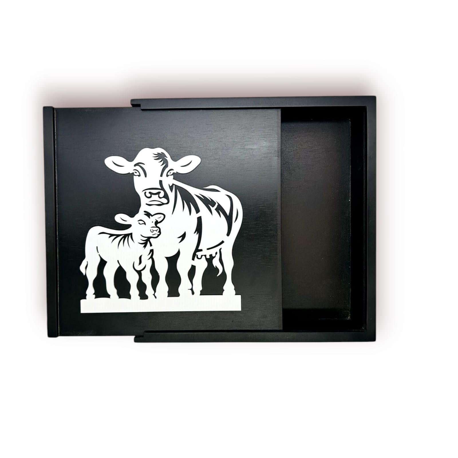Handmade Wooden Cow & Calf Storage Box: Keepsake Treasure Box - Etsy