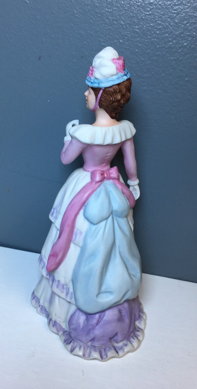 Vintage 1980 Homco Porcelain Victorian Lady Woman in White - Etsy