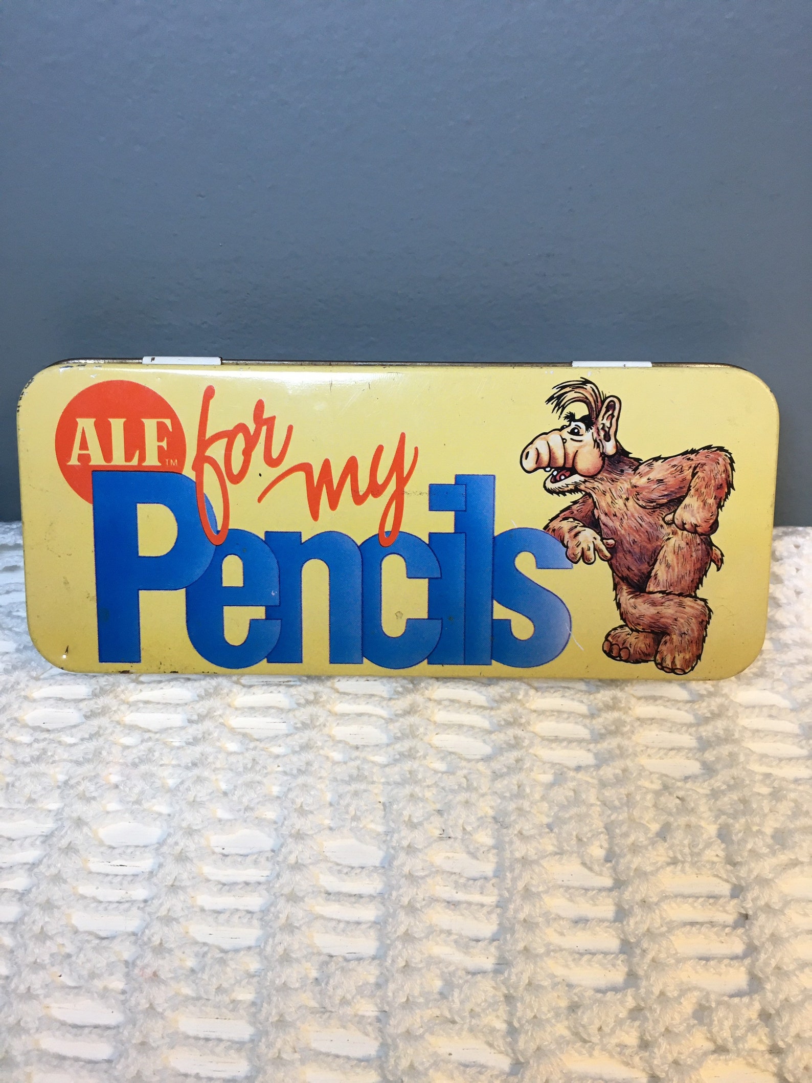 Vintage 80s Alf Pencil Tin Case Box 7 Inch Alien Productions, School ...