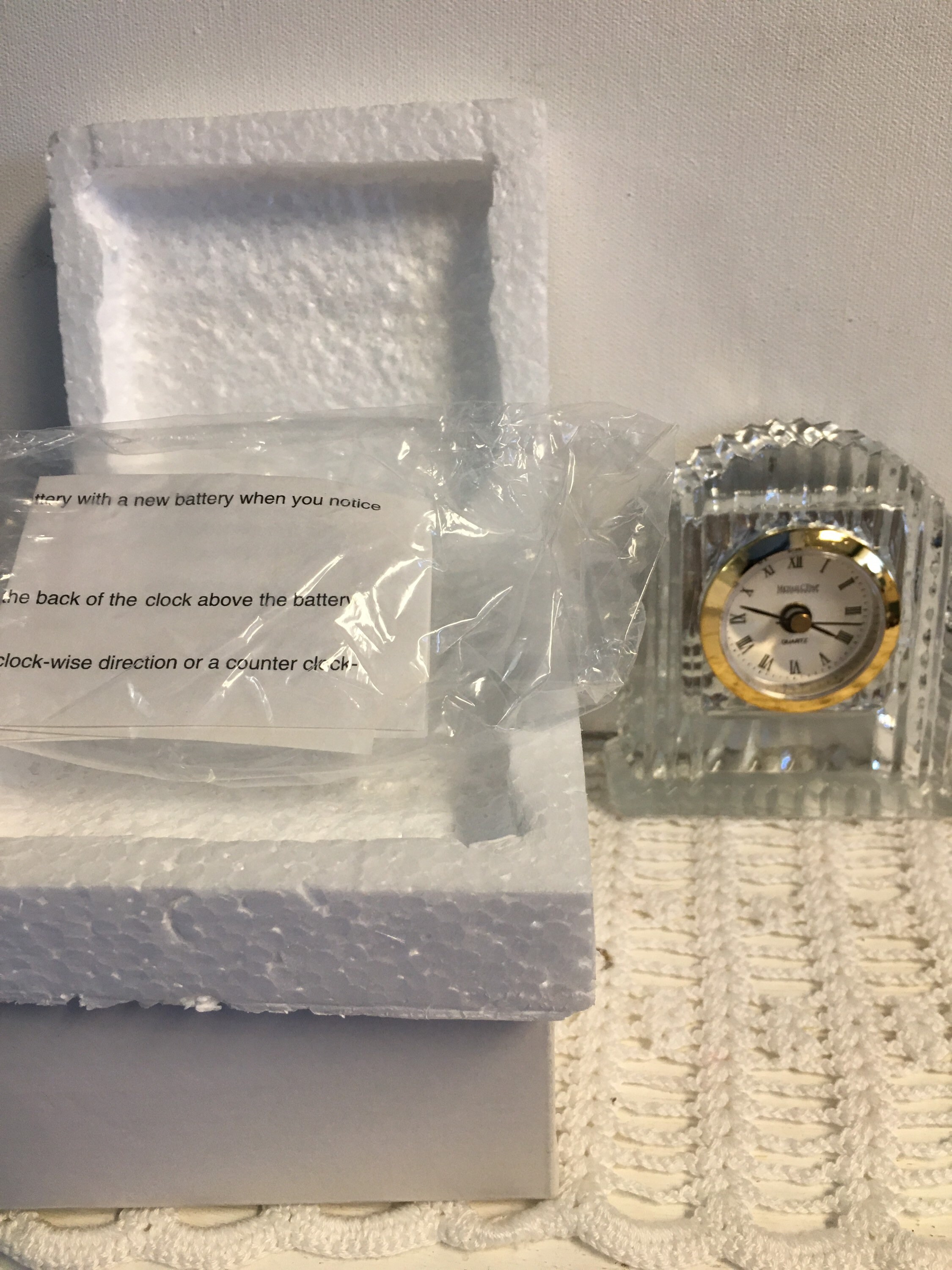 Vintage Michael C Fina 5th Ave. Quartz Battery Desk Clock Hand Cut ...