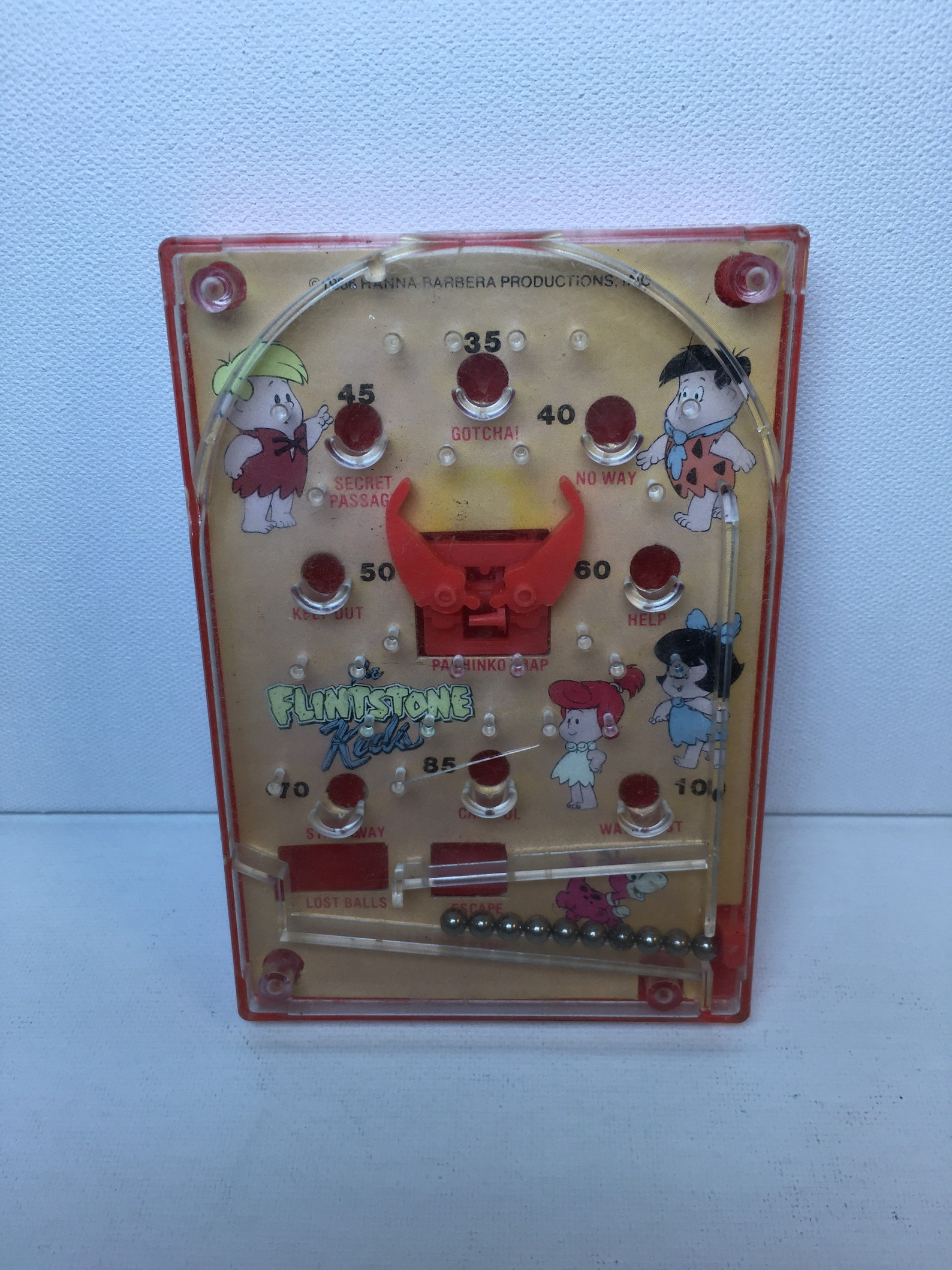 Vintage Antique 1986 Pinball Handheld Game the Flintstones Kids ...