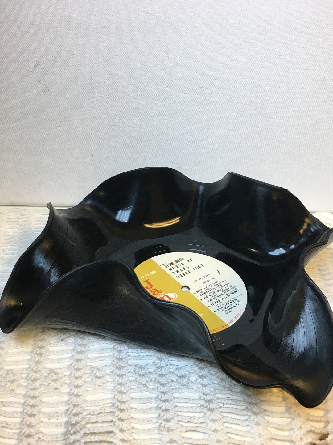 Vintage | Vinyl Record Art | Melted Record | Handmade Bowl Candy Dish ...