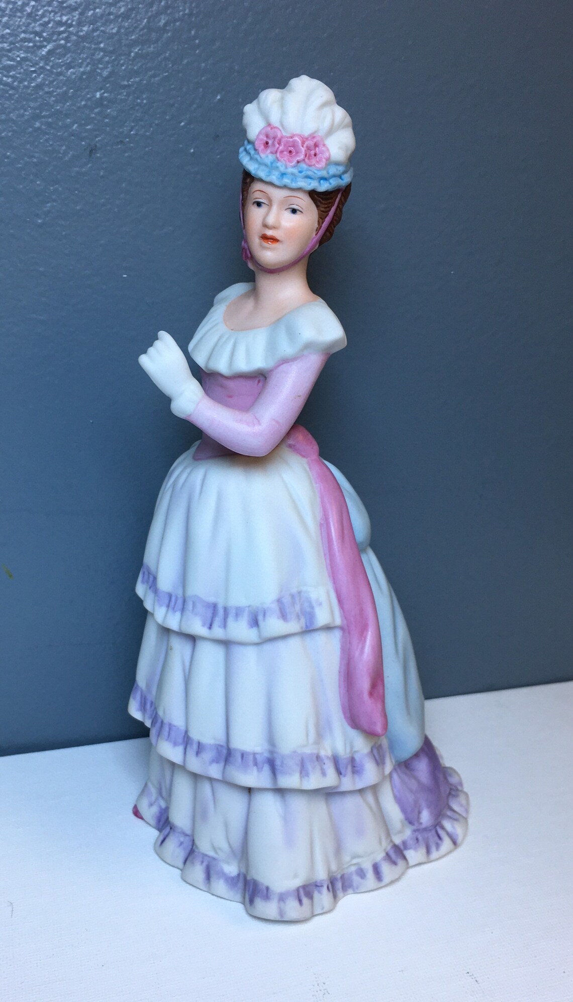 Vintage 1980 Homco Porcelain Victorian Lady Woman in White - Etsy