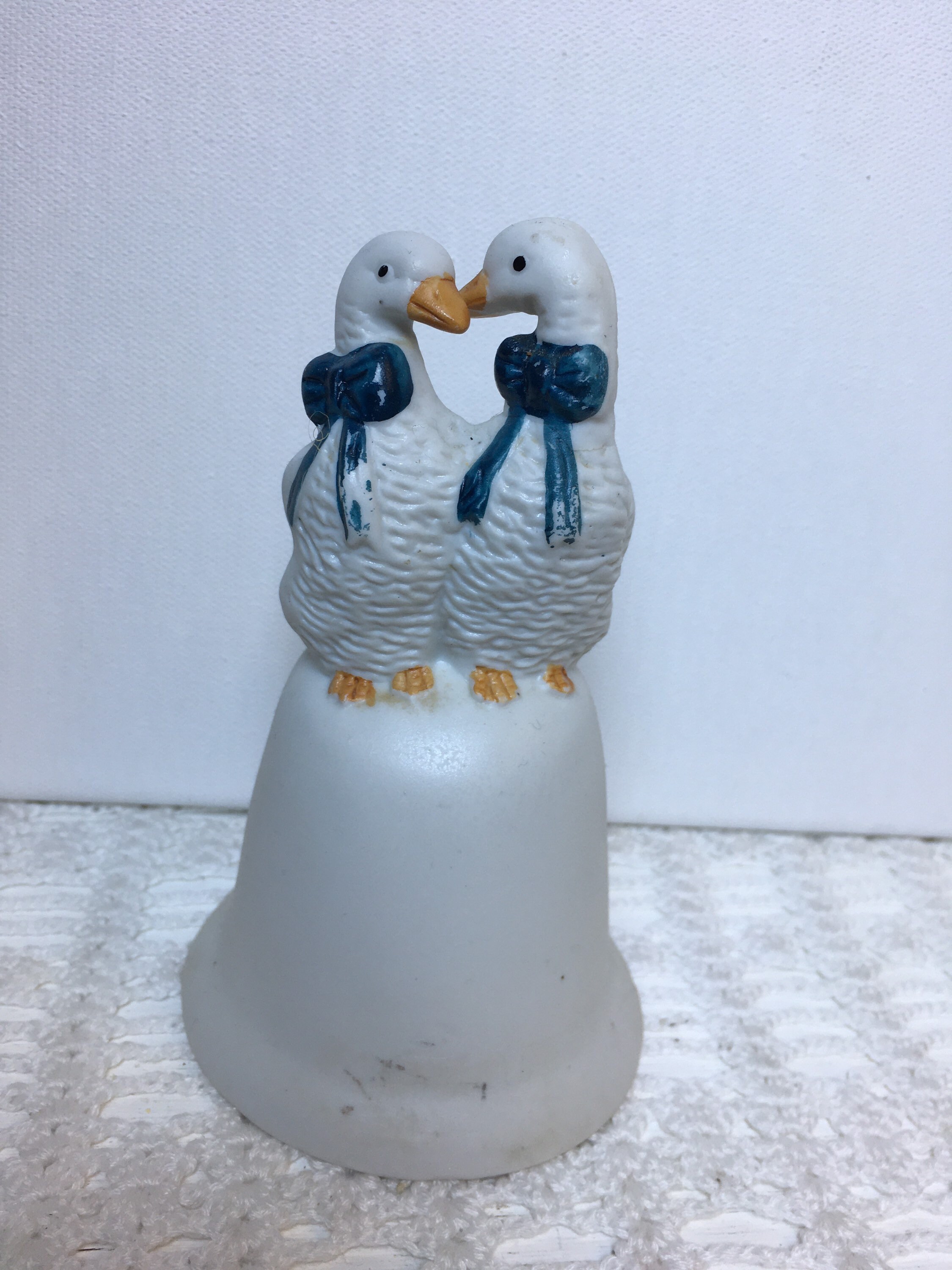 Vintage | Ceramic | White | Duck | Bell | Blue Bows | Country Living ...