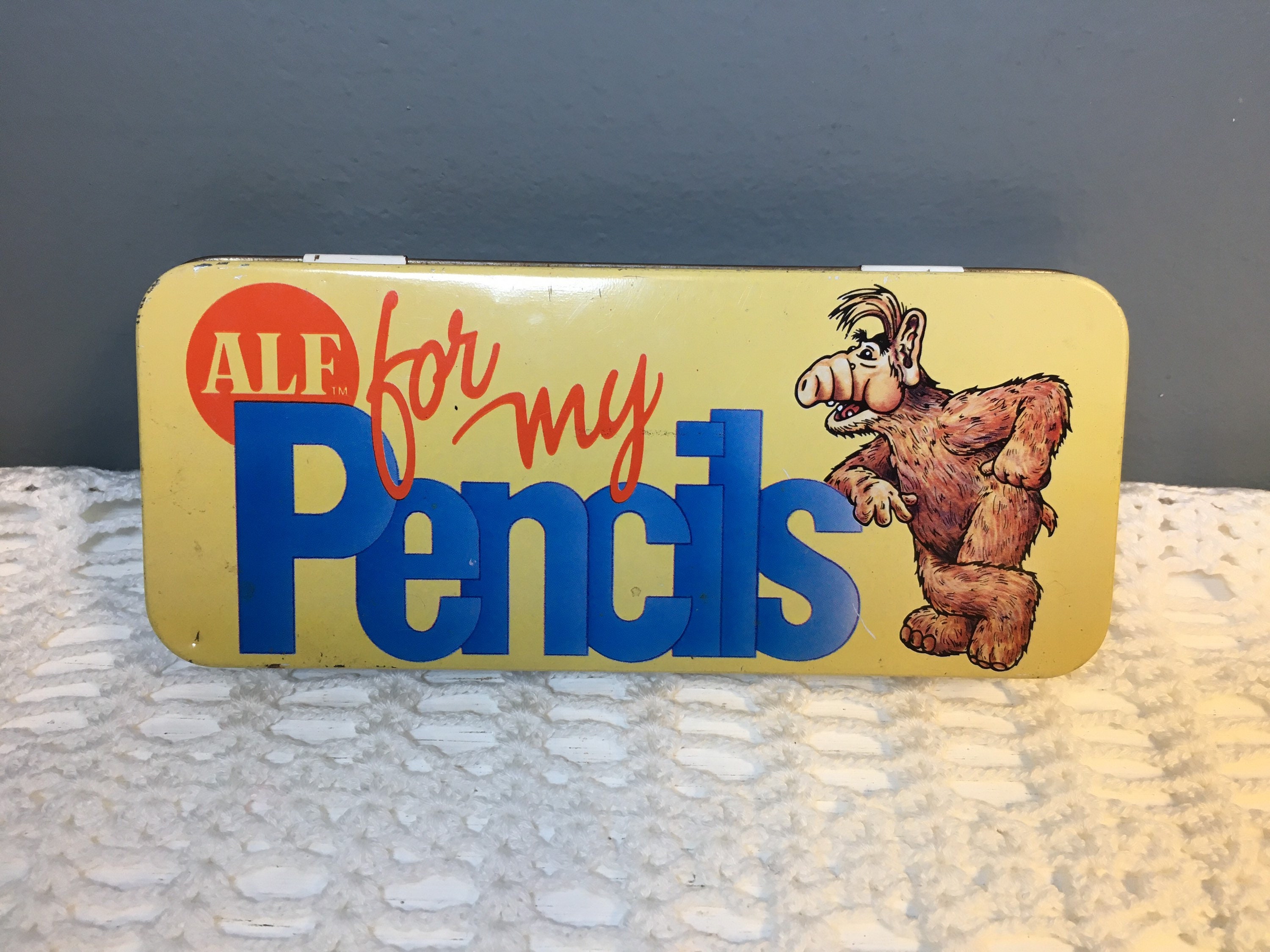 Vintage 80s Alf Pencil Tin Case Box 7 Inch Alien Productions, School ...
