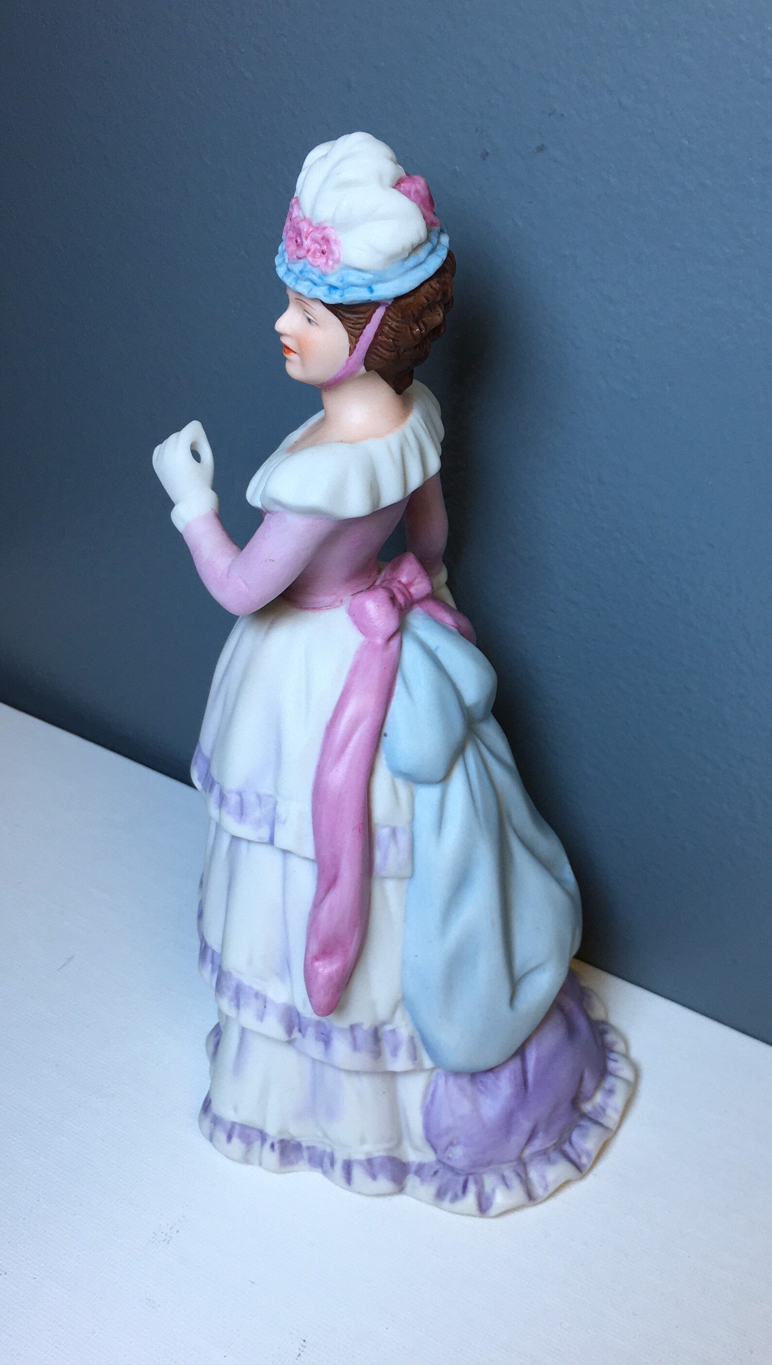 Vintage 1980 Homco Porcelain Victorian Lady Woman in White Dress With ...