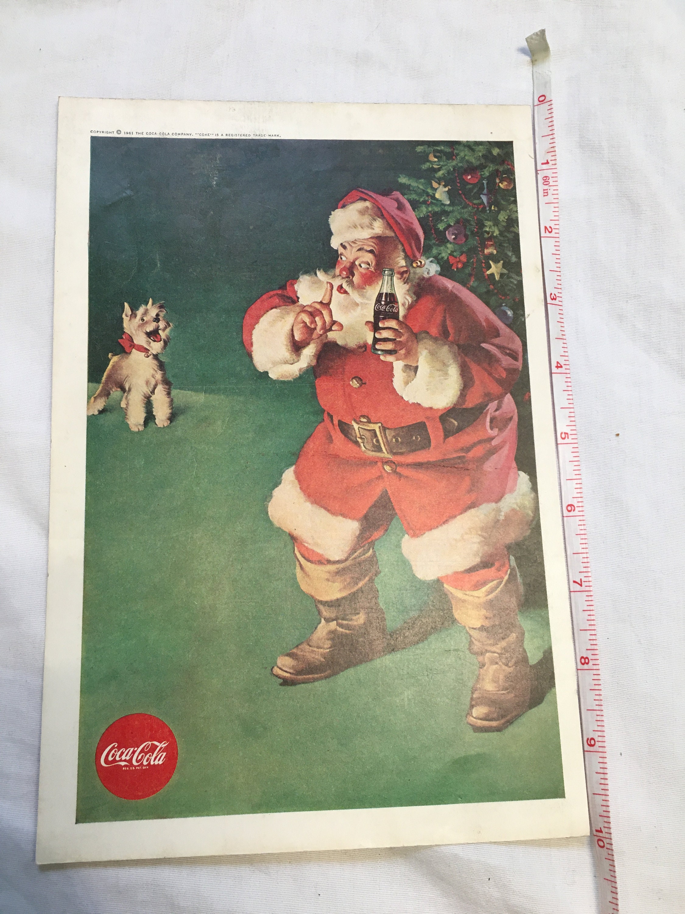 1960s Coca Cola Coke Advertisement Christmas Santa Clause Art Print ...