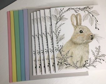 Easter Bunny Spring Handmade Card by Melody Lea Lamb - Etsy Denmark