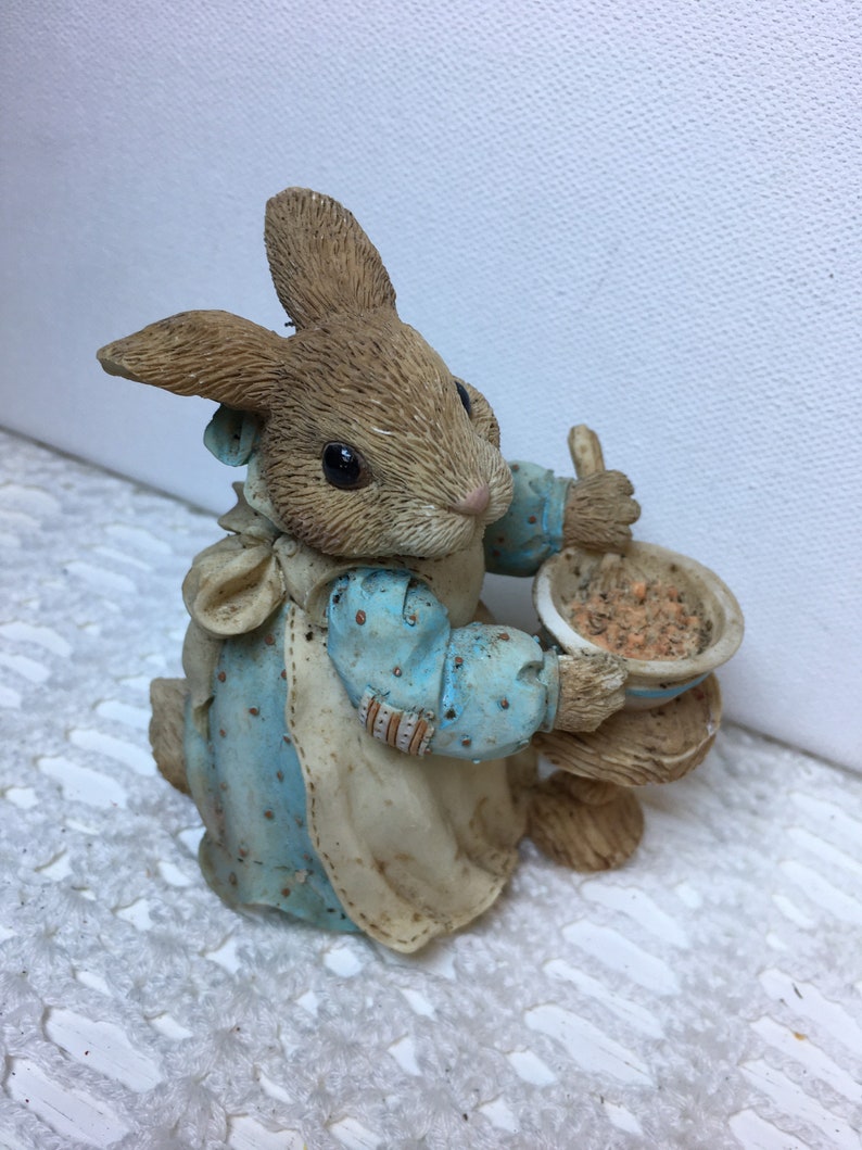 Vintage | Ceramic | Figurine | Bunny | Cooking | My Blushing Bunnies ...