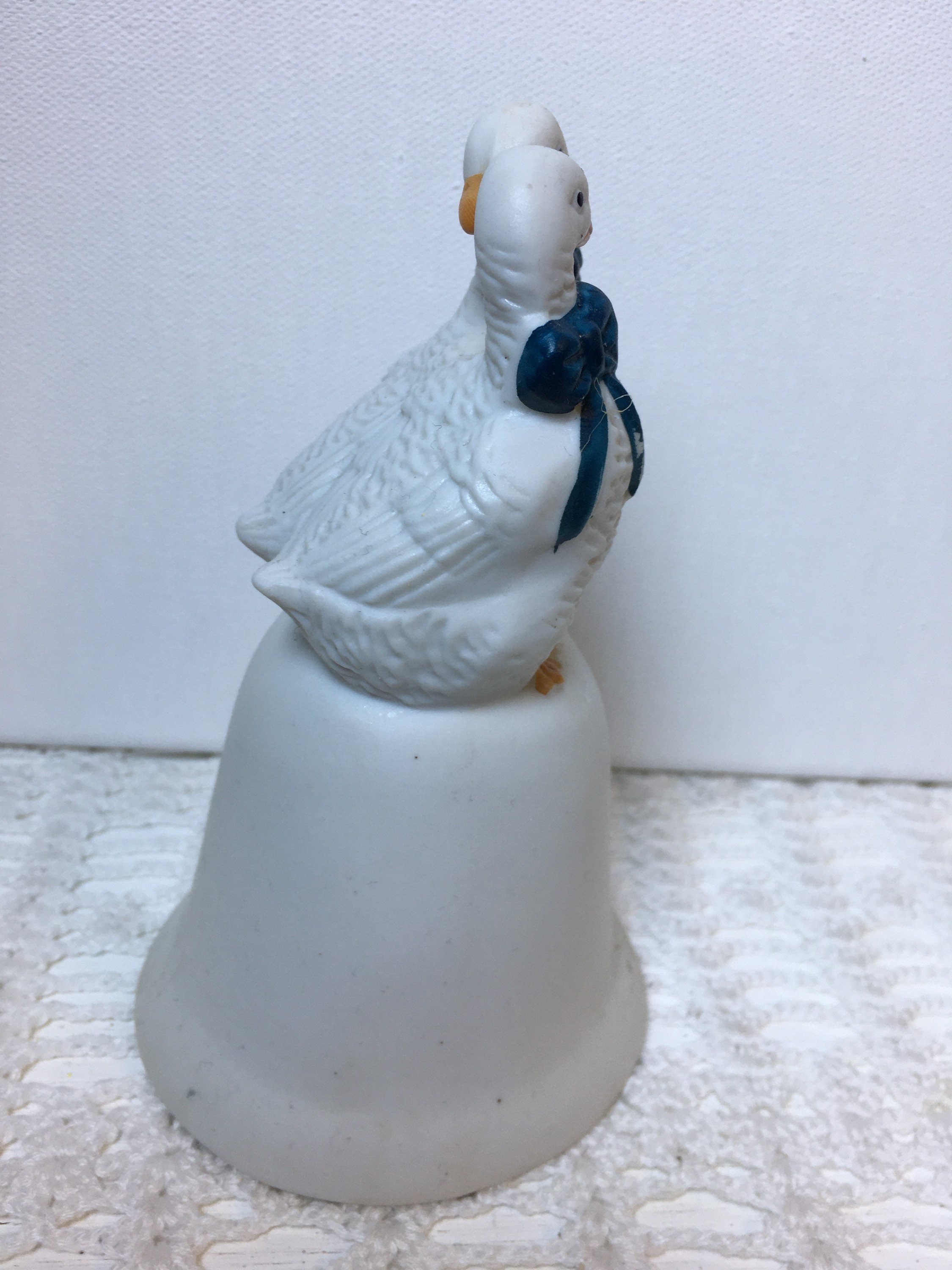 Vintage | Ceramic | White | Duck | Bell | Blue Bows | Country Living ...