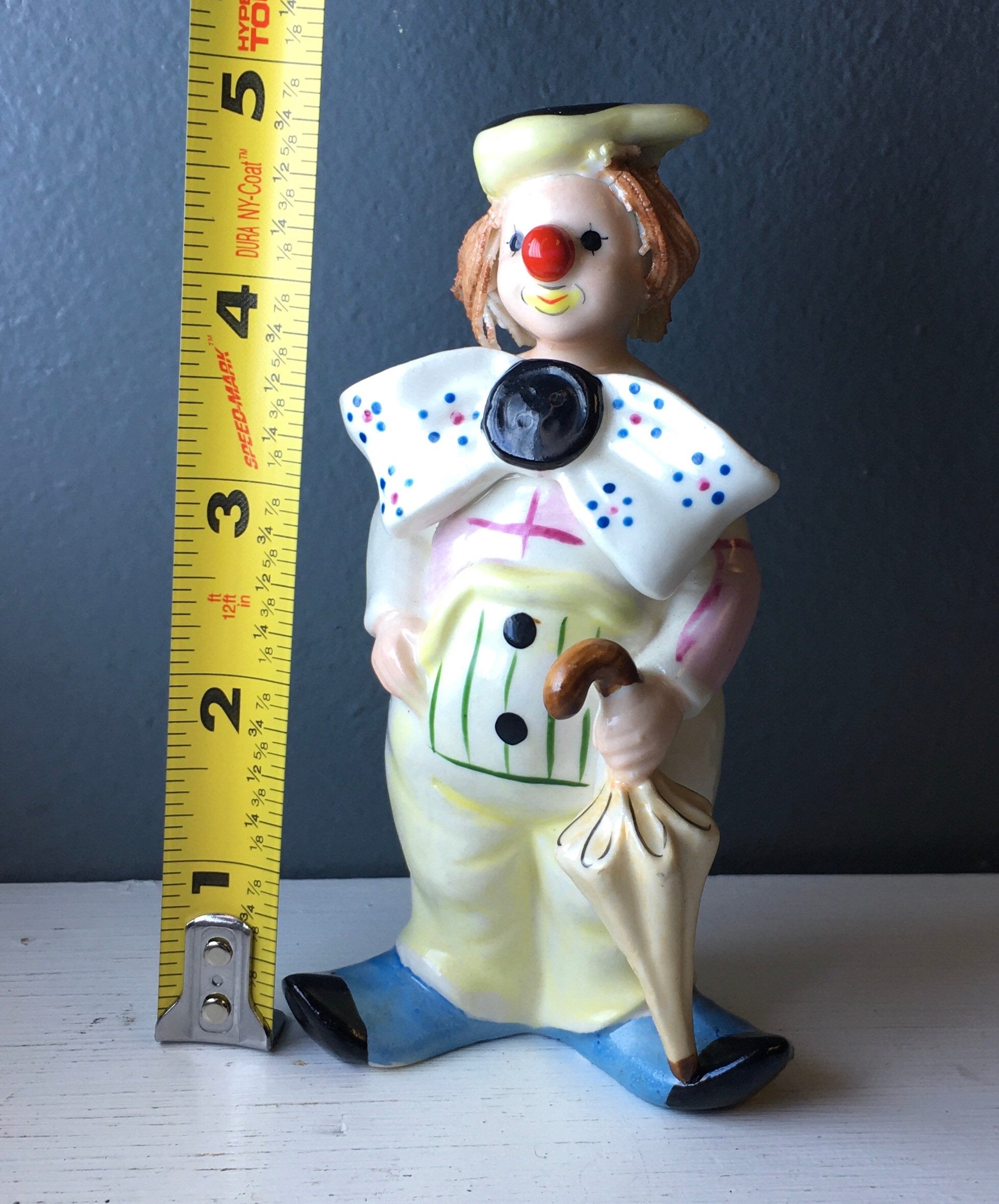 Vintage Enesco Porcelain Clown Figurine Colorful Design Home Decor ...
