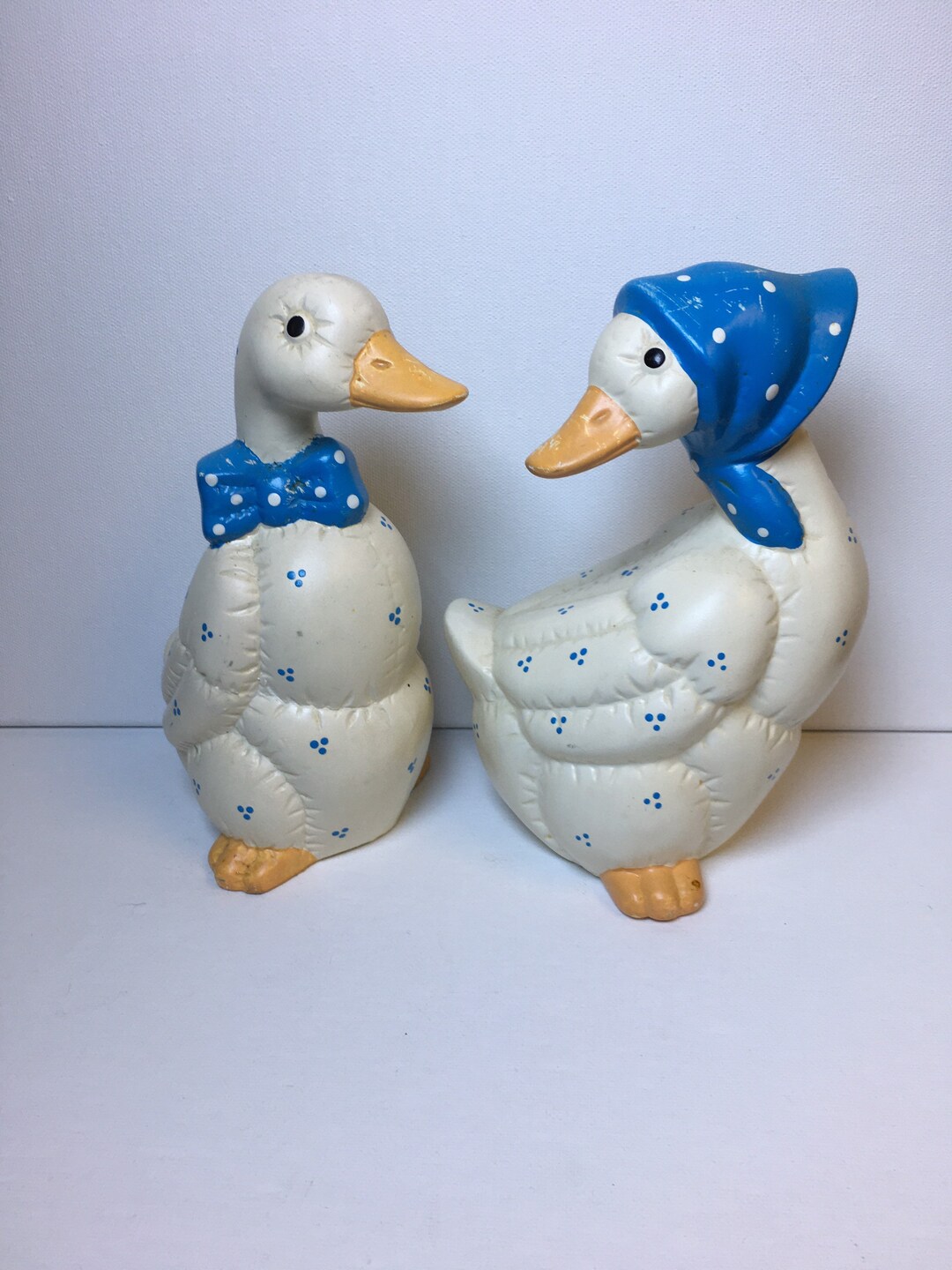 Vintage, Antique, Pair, Two(2), 1988 House of Lloyd, Ceramic Set, White ...