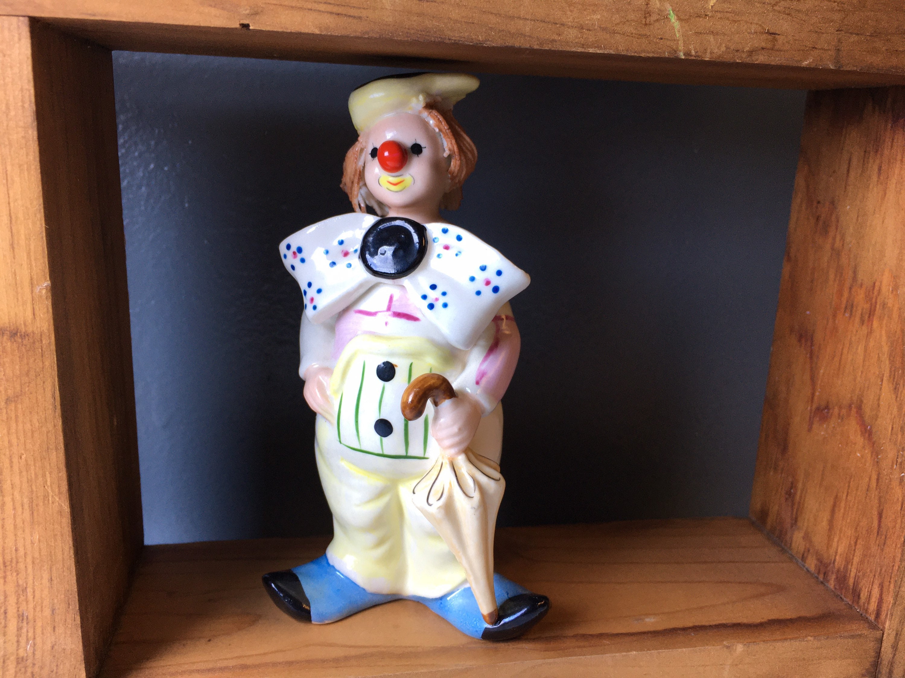 Vintage Enesco Porcelain Clown Figurine Colorful Design Home Decor ...