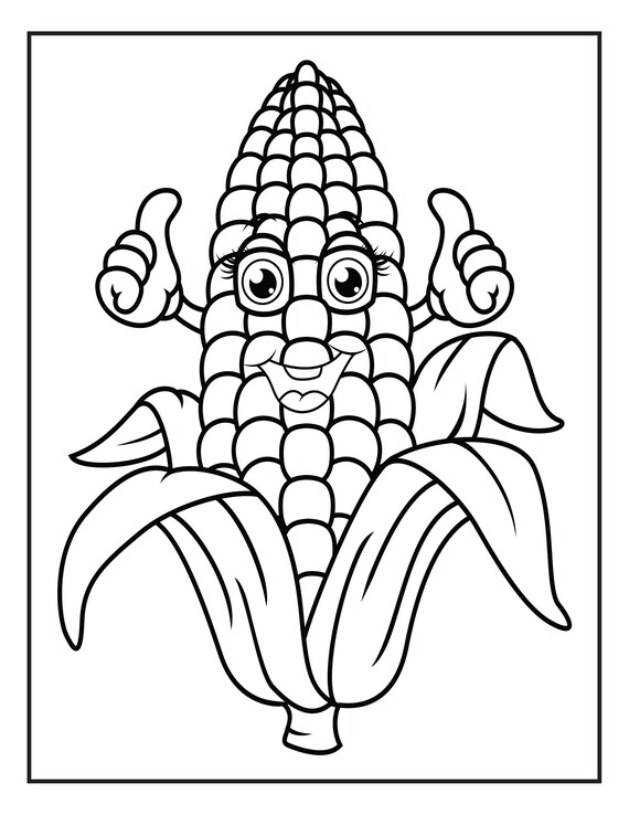 16 Vegtables Coloring Pages Pack | Etsy
