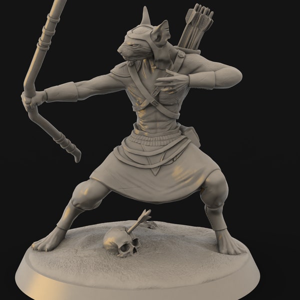 Catfolk Archer Mini - Etsy