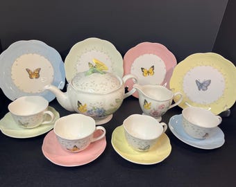 Vintage Lenox Butterfly Meadow Teapot - Louise Le Luyer - Etsy
