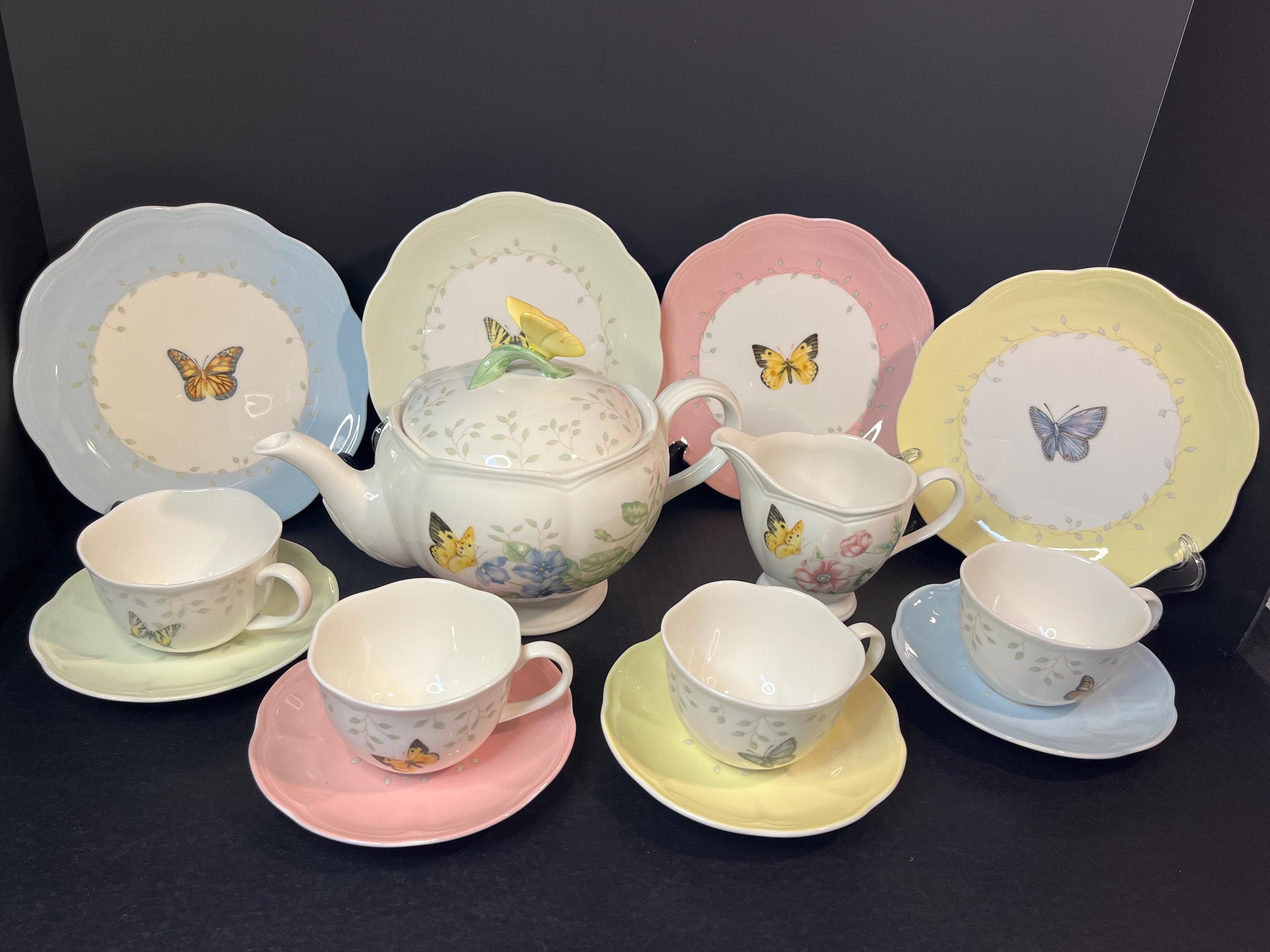 Vintage Lenox Butterfly Meadow Tea Set Collection - Etsy