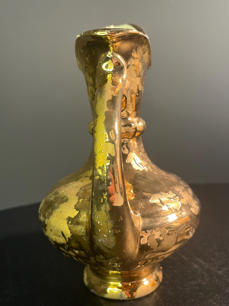 Vintage Savoy China Weeping Gold Over White 24K Pitcher/ewer/vase Mid ...