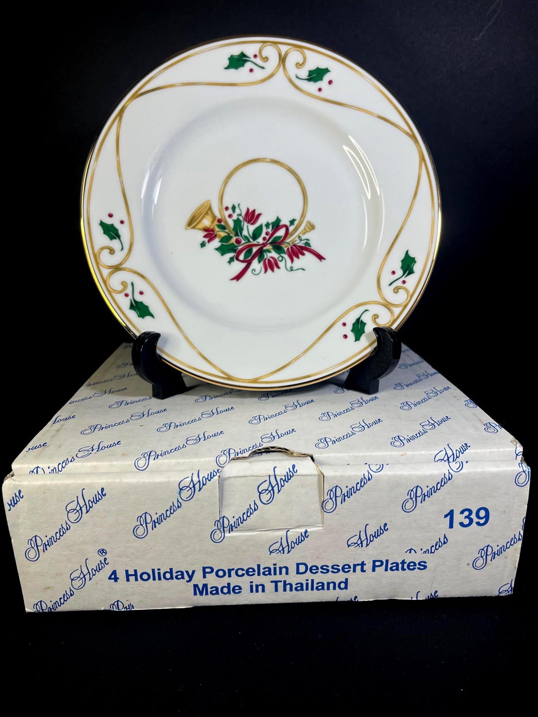 NEW Princess House Set of Four Holiday Porcelain Dessert Plates #139 - Etsy