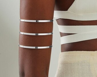 Silver Arm Cuff - Etsy