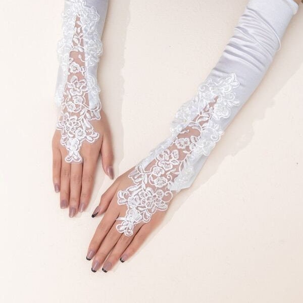 White Opera Gloves - Etsy