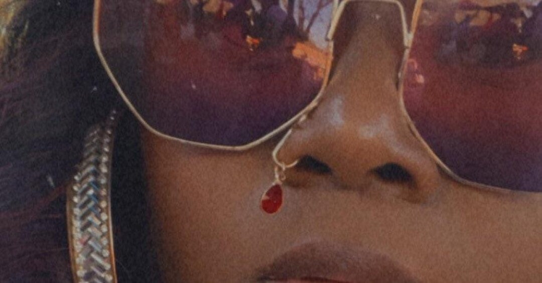 Ruby Red Dangle Nose Ring, Coiled Nose Cuff - Etsy