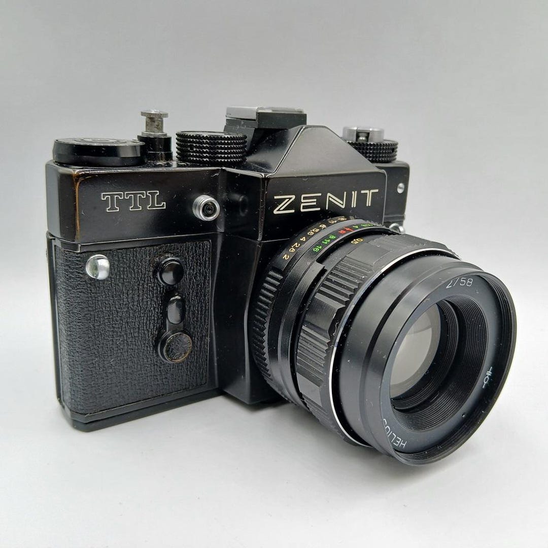Vintage Soviet Camera Zenit TTL, Photo Lens Helios-44m-4, Vintage USSR ...