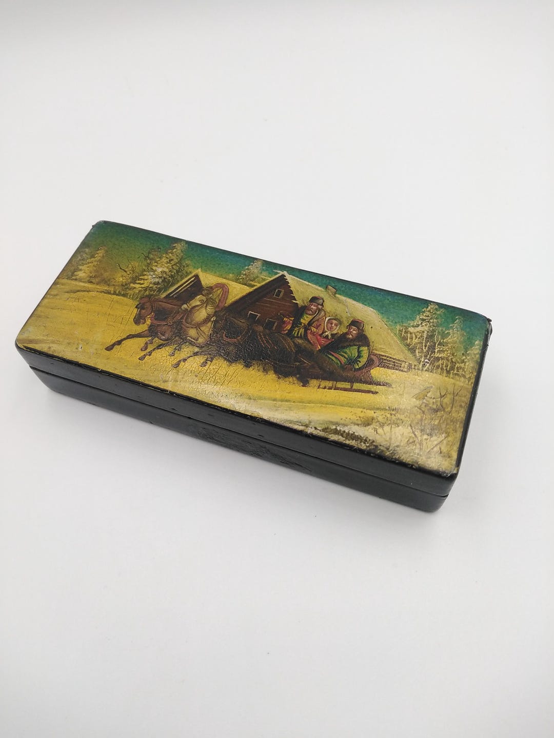Vintage Casket, Palech Casket, Palech Lacquer Casket, Handmade Casket ...