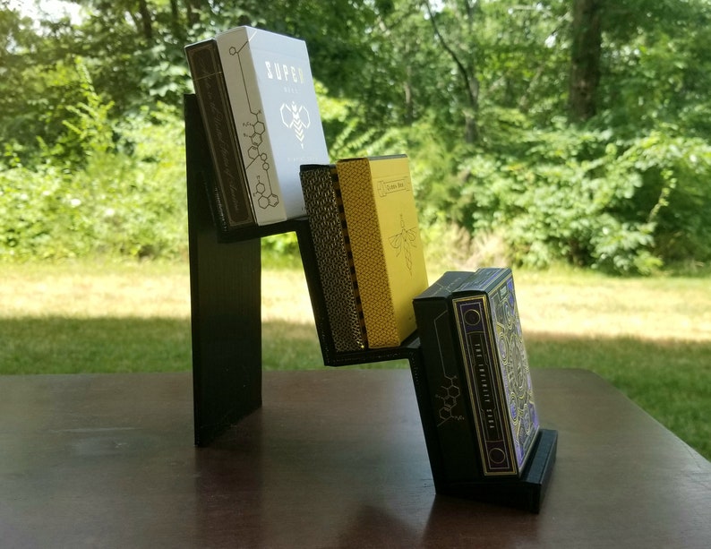 Two-deck Step Poker Card Stand / Playing Card Display / Tarot - Etsy