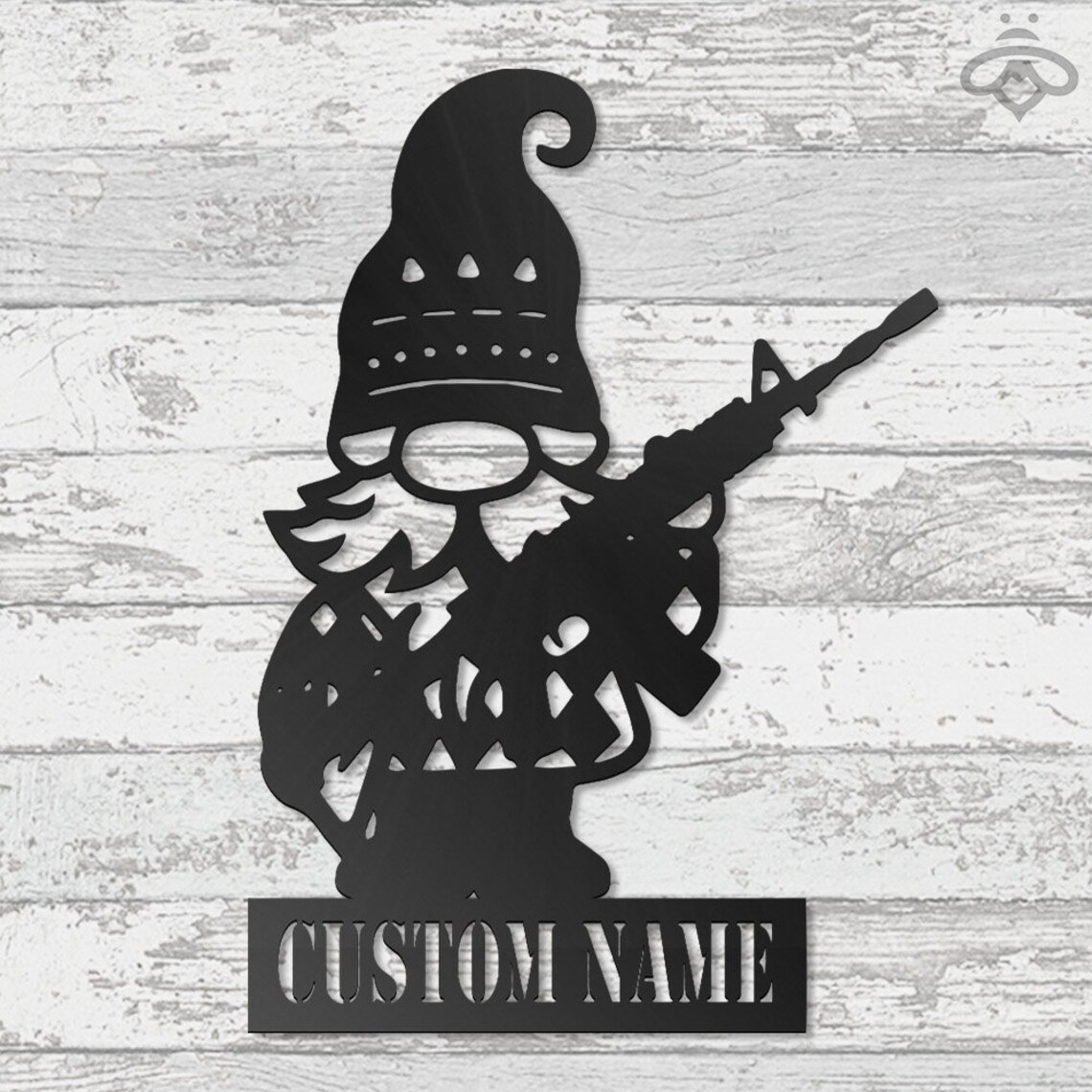 Custom Gnome Gun AR 15 Metal Wall Art With Led Lights | Etsy