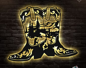 Metal Cowboy Boots - Etsy