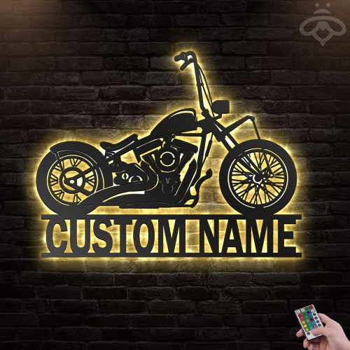 Motorcycle Skull Metal Sign Personalized Garage Sign - Etsy