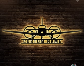 Metal Airplane Sign | Etsy